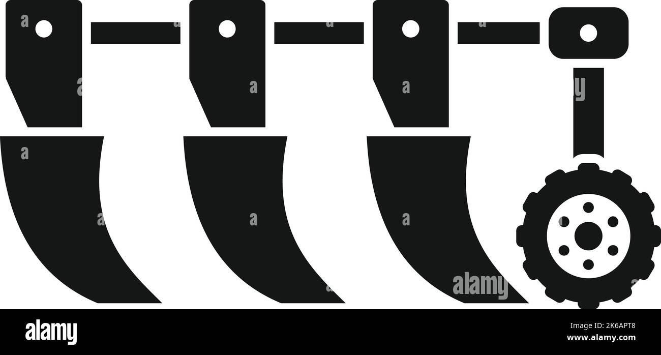 Plow icon simple vector. Farmer field. Farming production Stock Vector ...