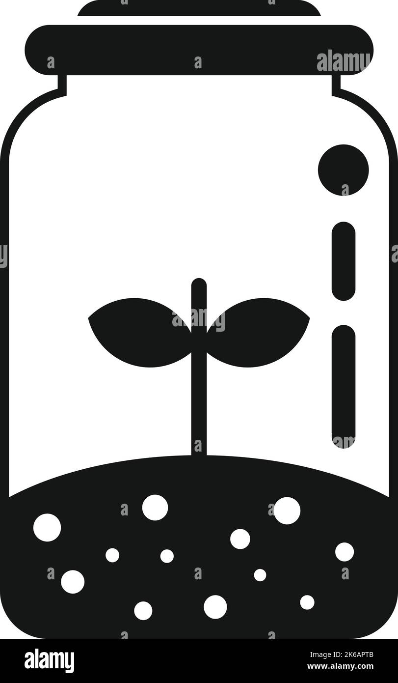 Eco plant tree jar icon simple vector. Farmer agriculture. Garden field ...