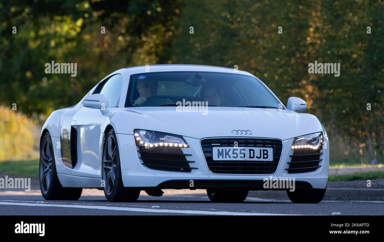 2012 white Audi R8 classic car Stock Photo - Alamy