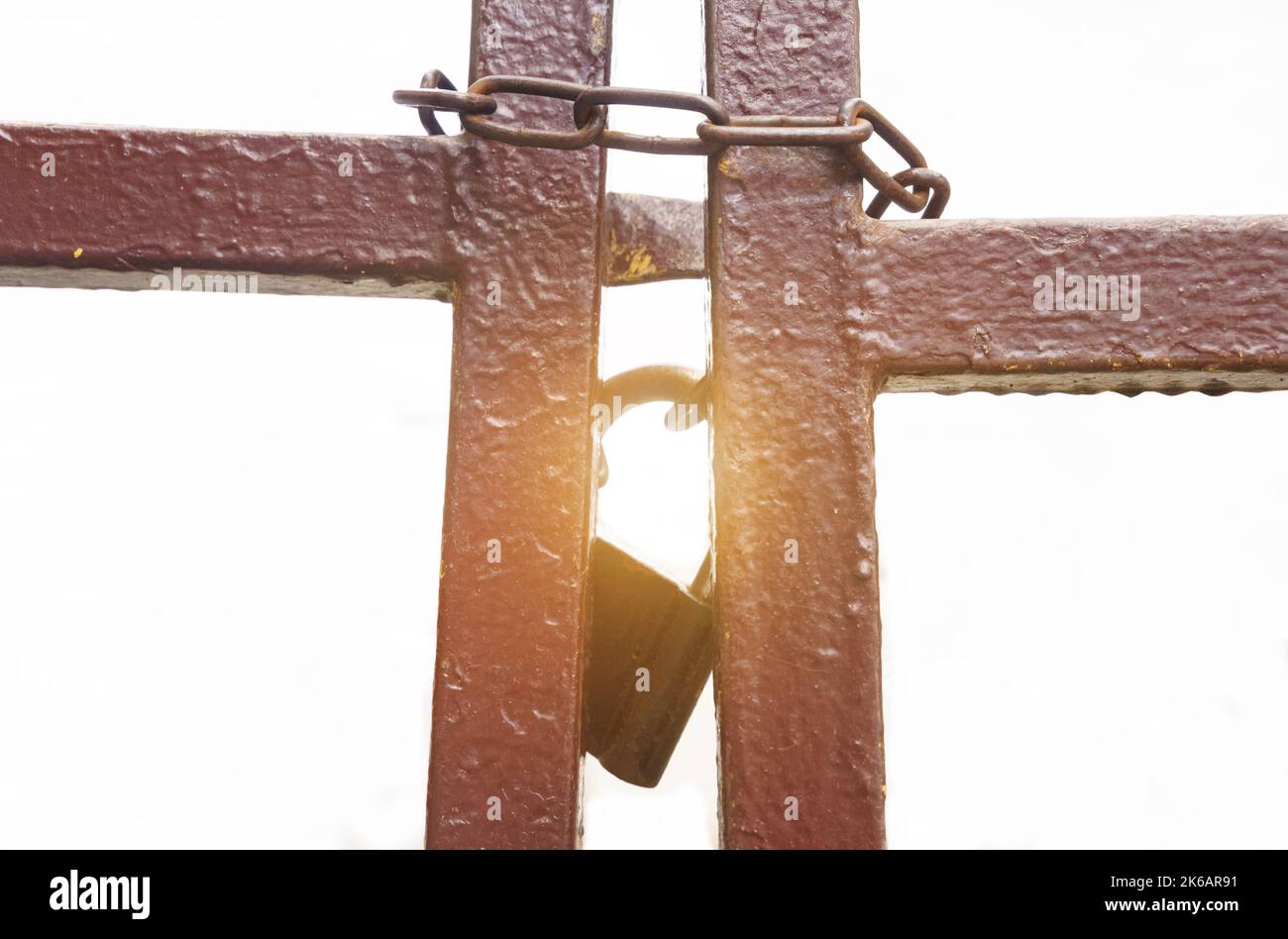 Gate on private property Cut Out Stock Images & Pictures - Alamy