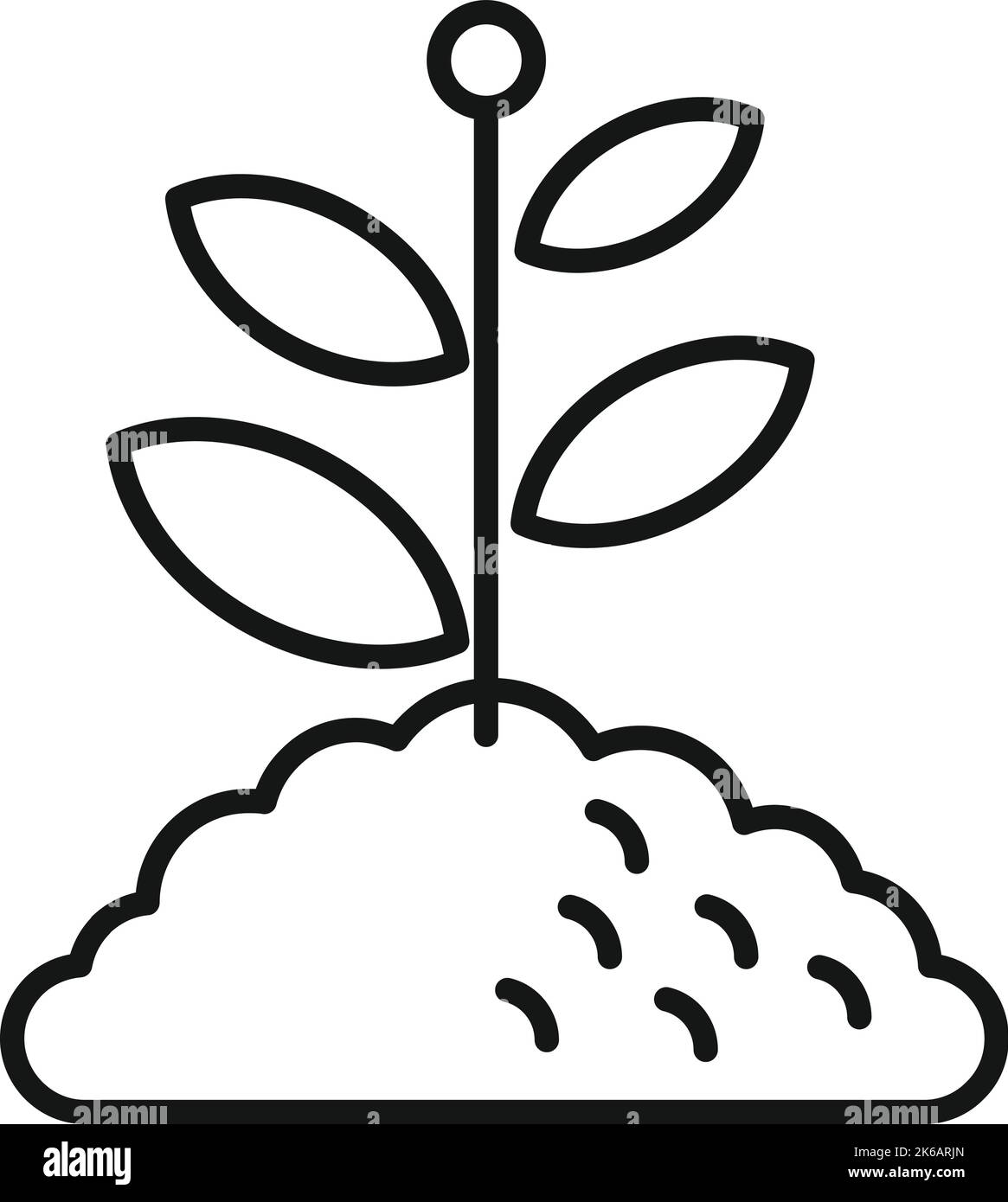 Soil plant icon outline vector. Eco farm. Vegetable food Stock Vector ...