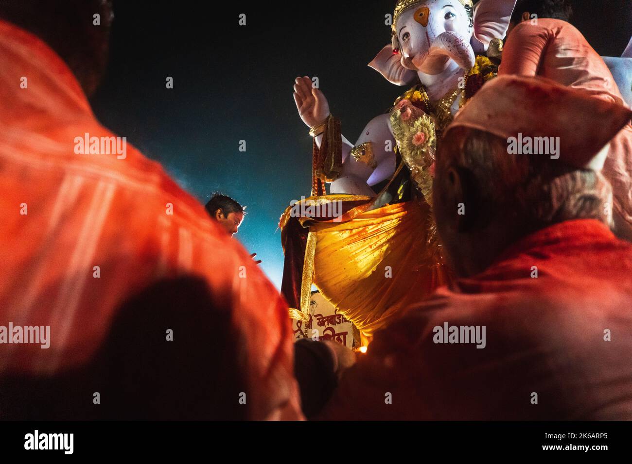 A Ganpati Visarjan at the famous Girgaon chowpatty Stock Photo - Alamy