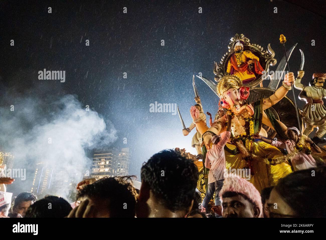 A Ganpati Visarjan at the famous Girgaon chowpatty Stock Photo - Alamy