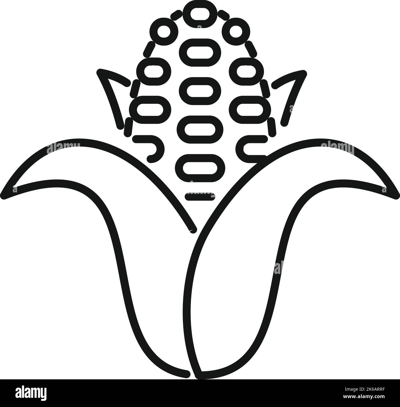 Eco corn icon outline vector. Animal organic. Garden food Stock Vector ...