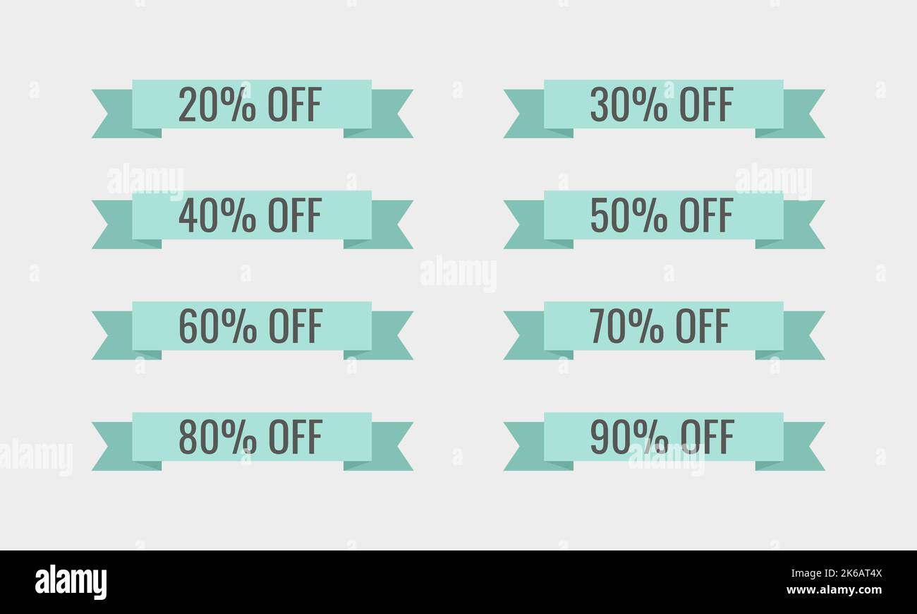 Holiday discounts ribbon vector Stock Vector Images - Alamy