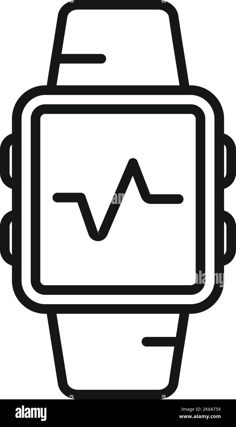 Smartwatch icon outline vector. Diet food. Fat body Stock Vector Image ...