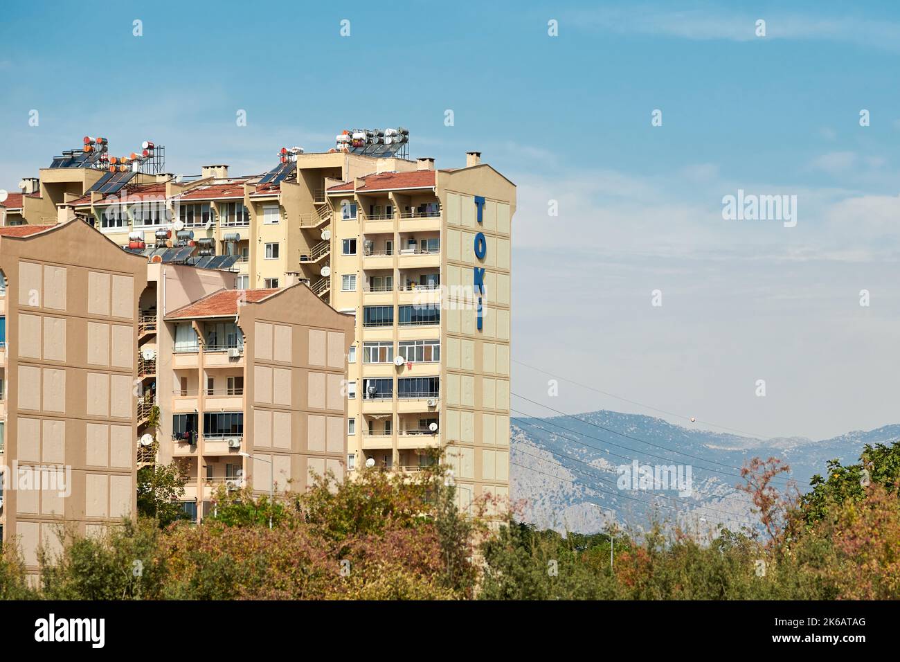 Antalya, Turkey - October 12, 2022: Toki social housing built in rural ...