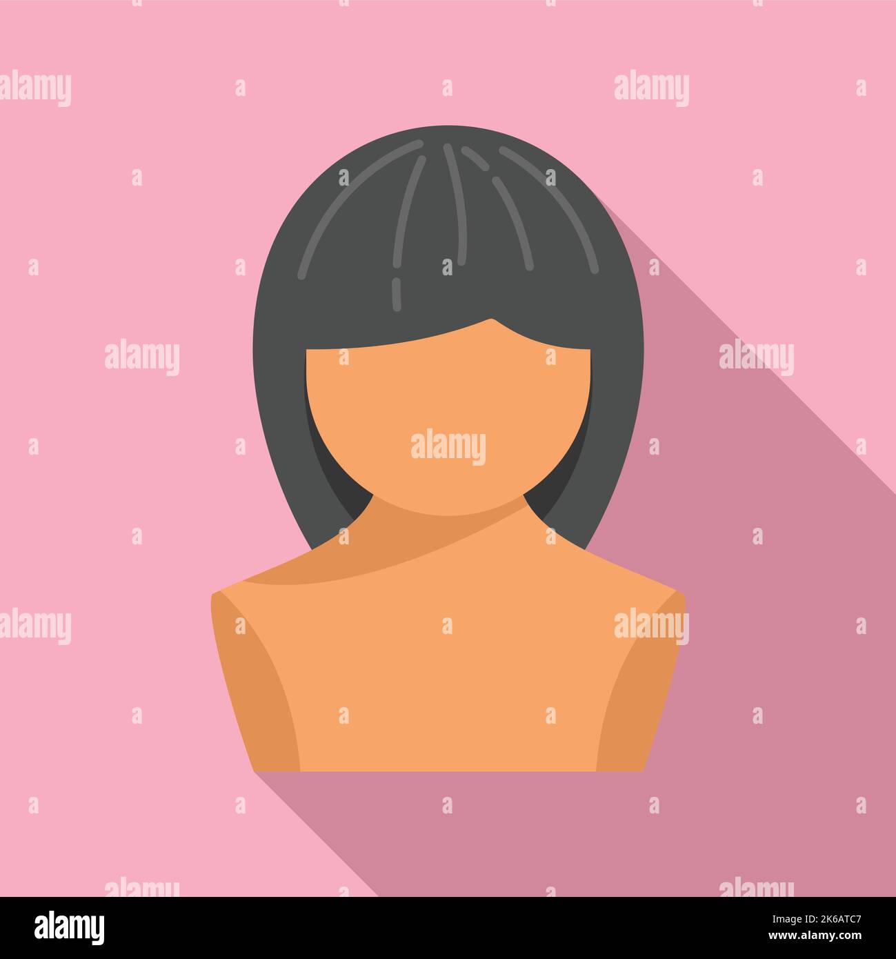 Beauty wig icon flat vector. Head style. Girl model Stock Vector Image ... Beauty wig icon flat vector. Head style. Girl model Stock Vector Image ...