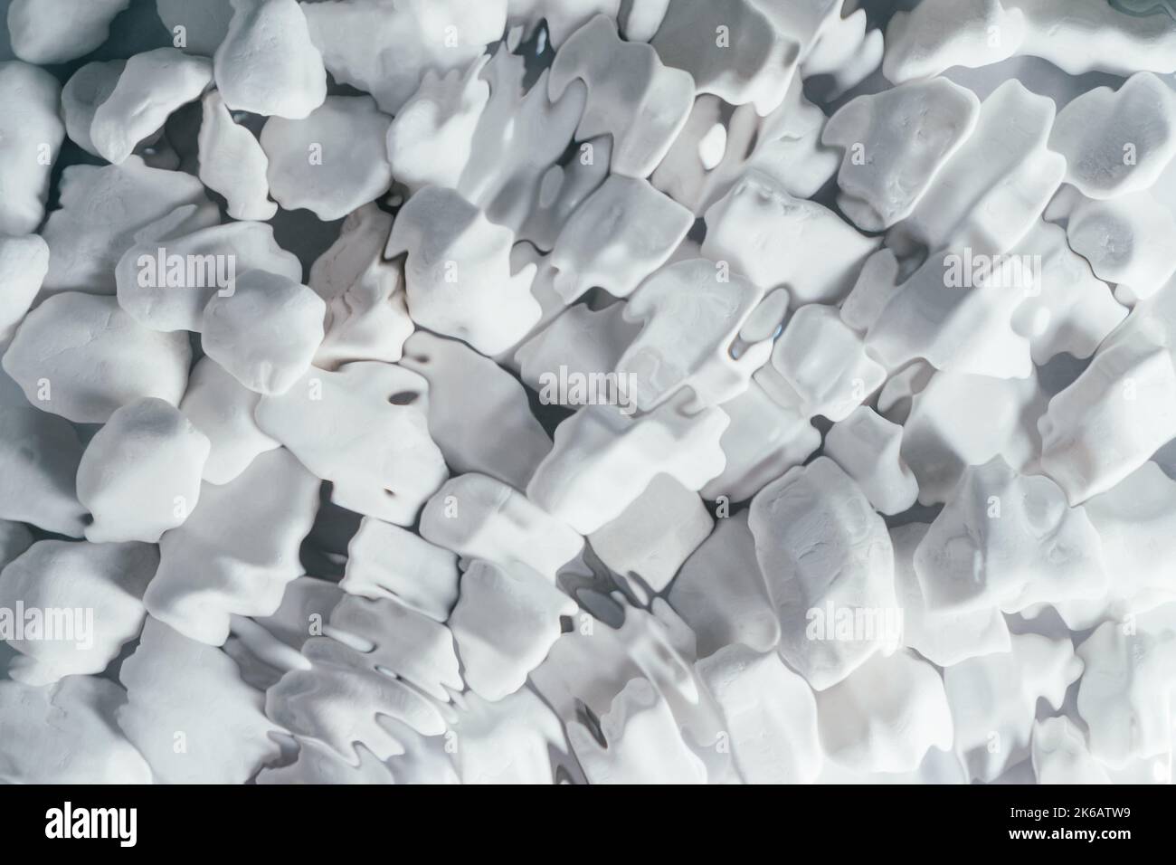 Creative background abstract image of medium-sized white rounded smooth ...