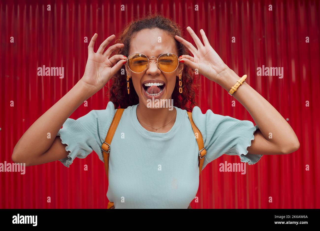 Funny Black Girl With Hand Out