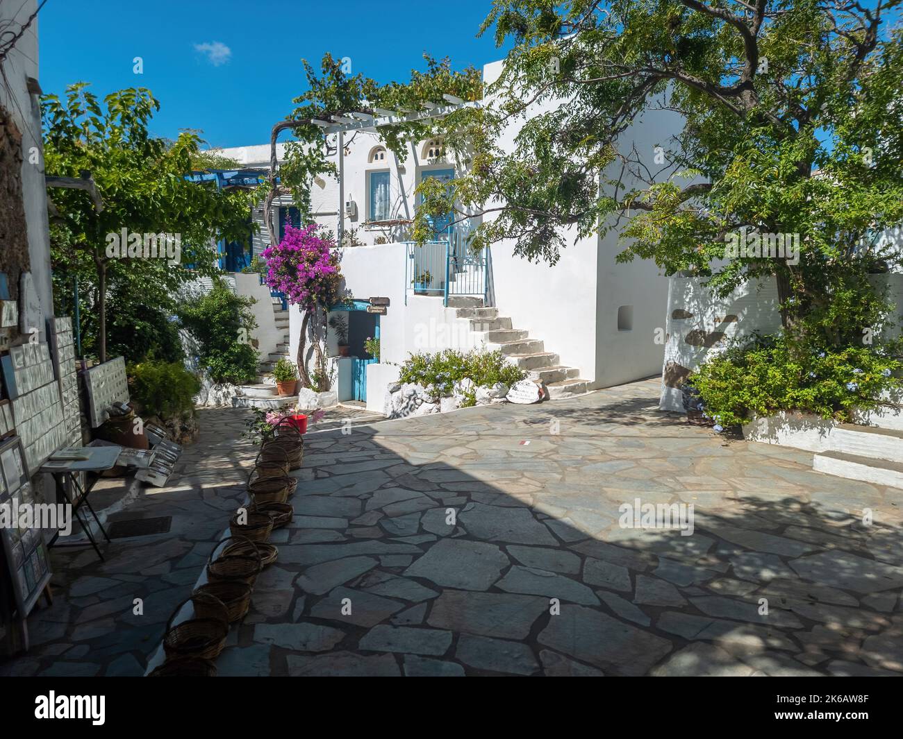 Greece. Tinos island, Volax village. Cyclades traditional architecture ...