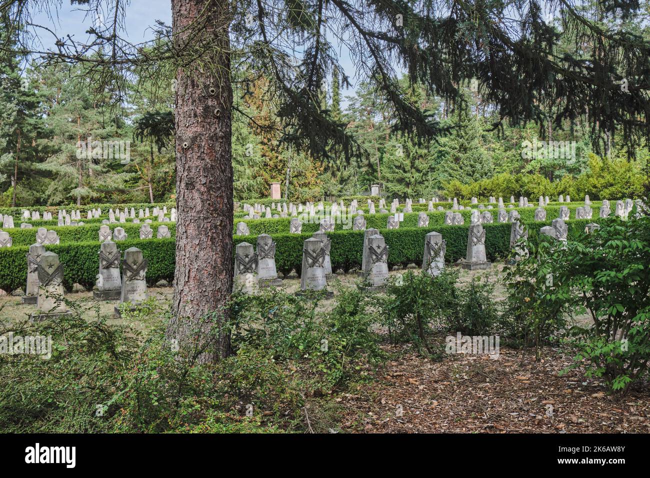 21 August 2022, Dresden, Germany. The Soviet Garrison Cemetery. II ...