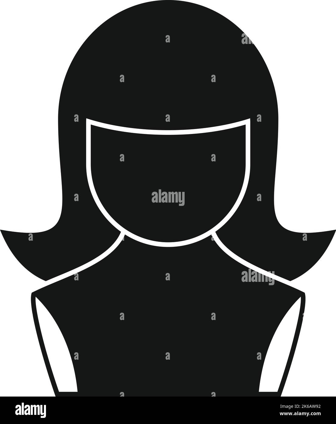 Lady wig icon simple vector. Long hair. Short model Stock Vector Image ... Lady wig icon simple vector. Long hair. Short model Stock Vector Image ...