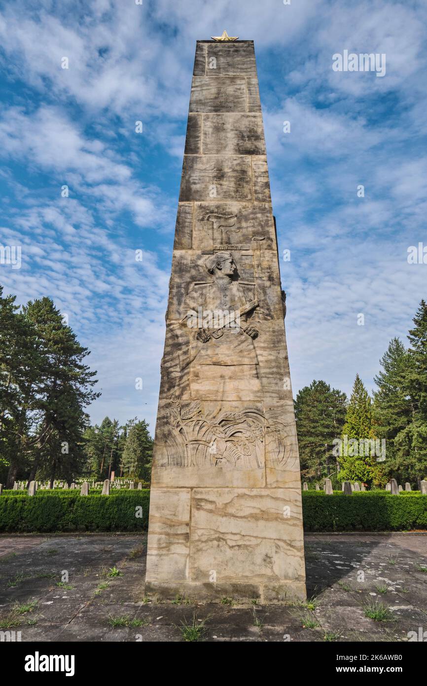 21 August 2022, Dresden, Germany. The Soviet Garrison Cemetery. II ...