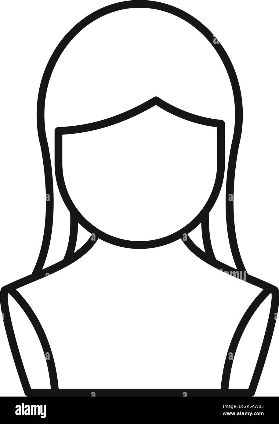 Trendy wig icon outline vector. Head style. Fashion beauty Stock Vector ...