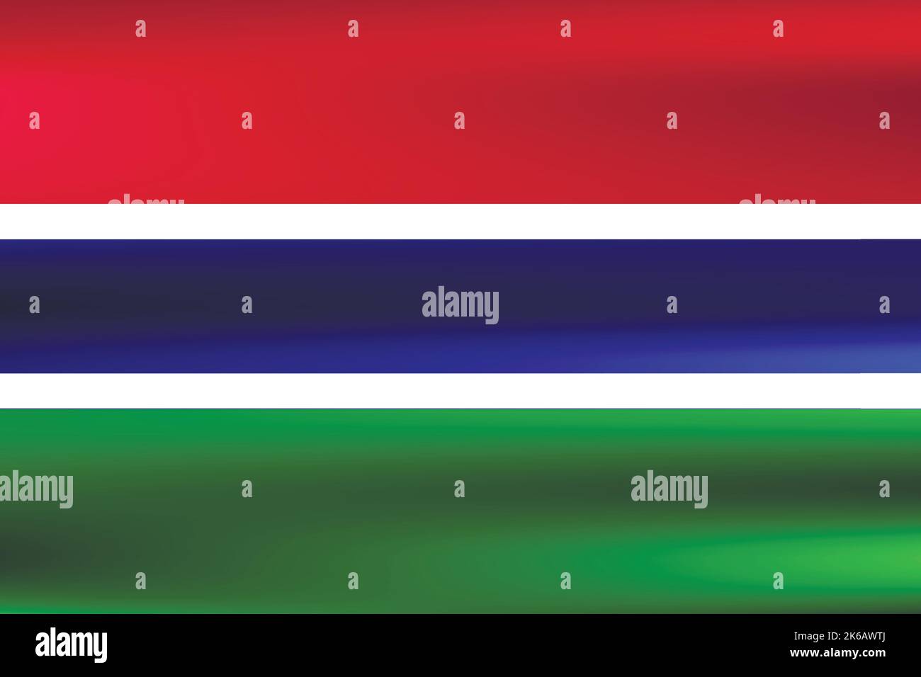 Flag Of Gambia Gambian National Symbol In Official Colors Template