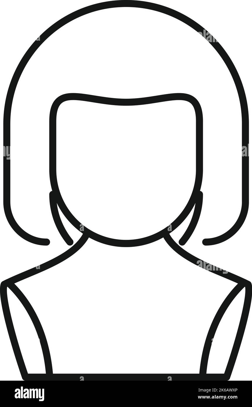 Lady wig icon outline vector. Long hair. Short model Stock Vector Image ... Lady wig icon outline vector. Long hair. Short model Stock Vector Image ...