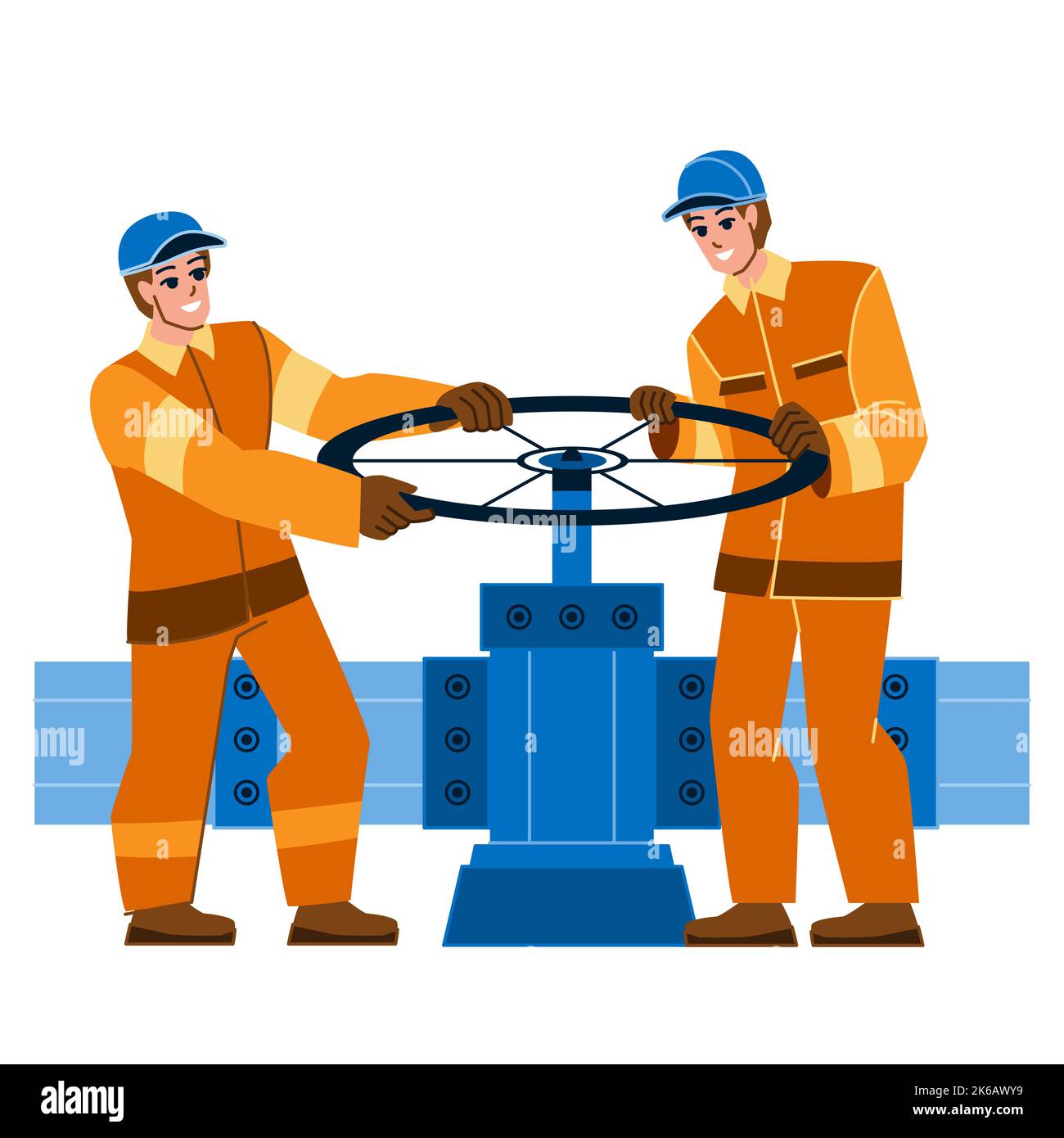 Pipeline Workers Vector Stock Vector Image And Art Alamy