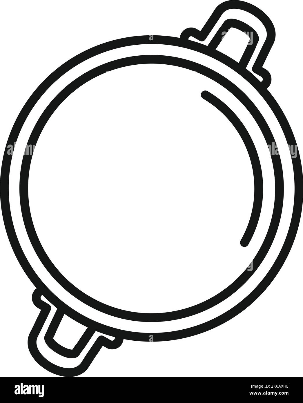 Oil wok frying pan icon outline vector. Cooking stove. Pot cook Stock ...