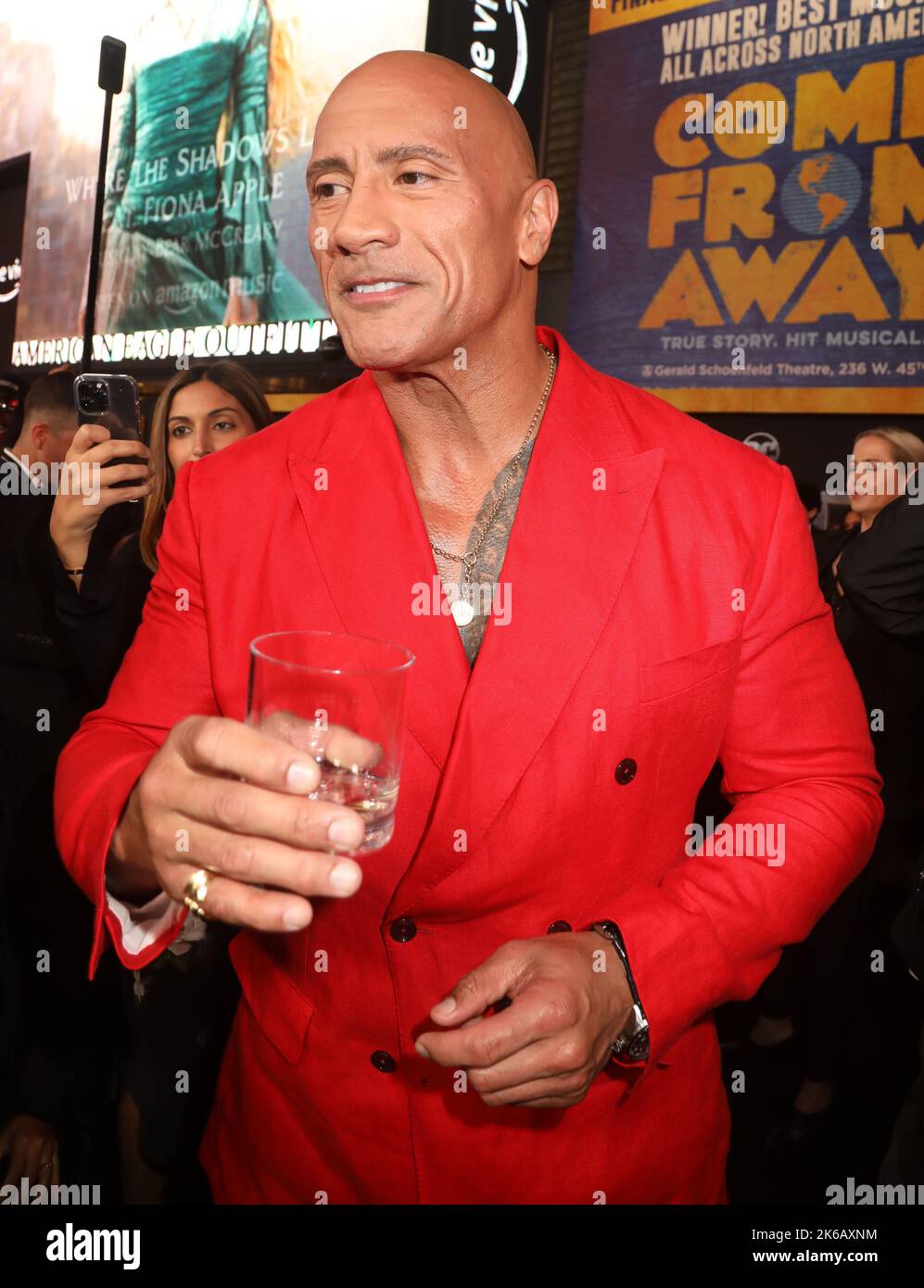 October 12, 2022, New York City, New York, USA: Actor DWAYNE JOHNSON ...