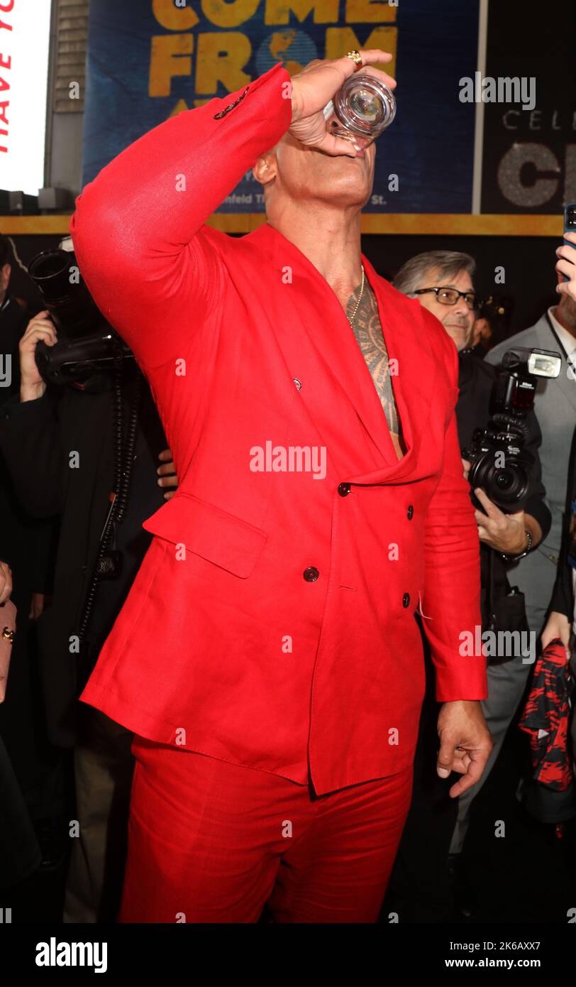 October 12, 2022, New York City, New York, USA: Actor DWAYNE JOHNSON ...