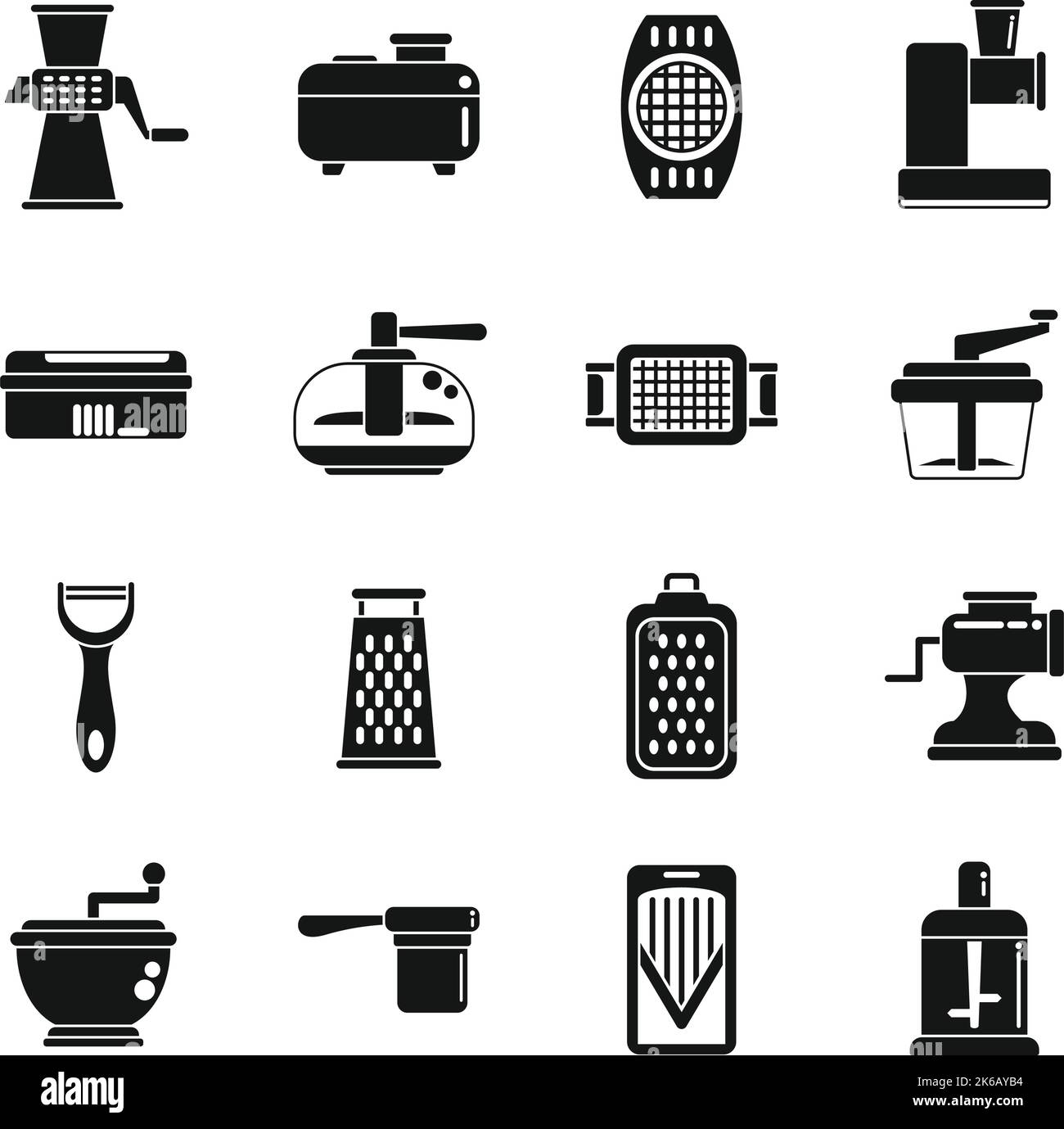 Vegetable cutter icons set simple vector. Chopper appliance. Cooking ...