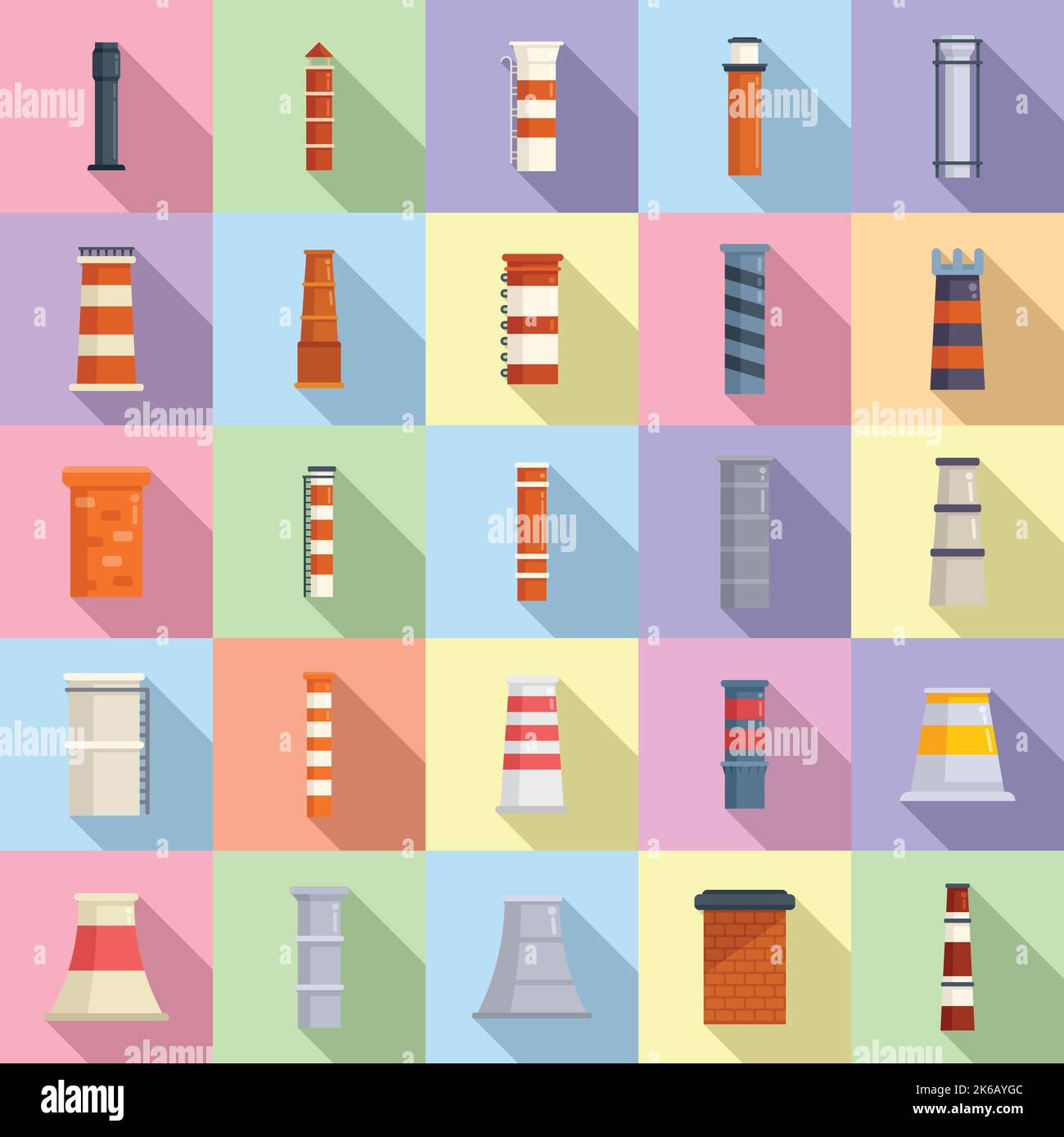 Brick chimney stack roof tiles Stock Vector Images - Alamy