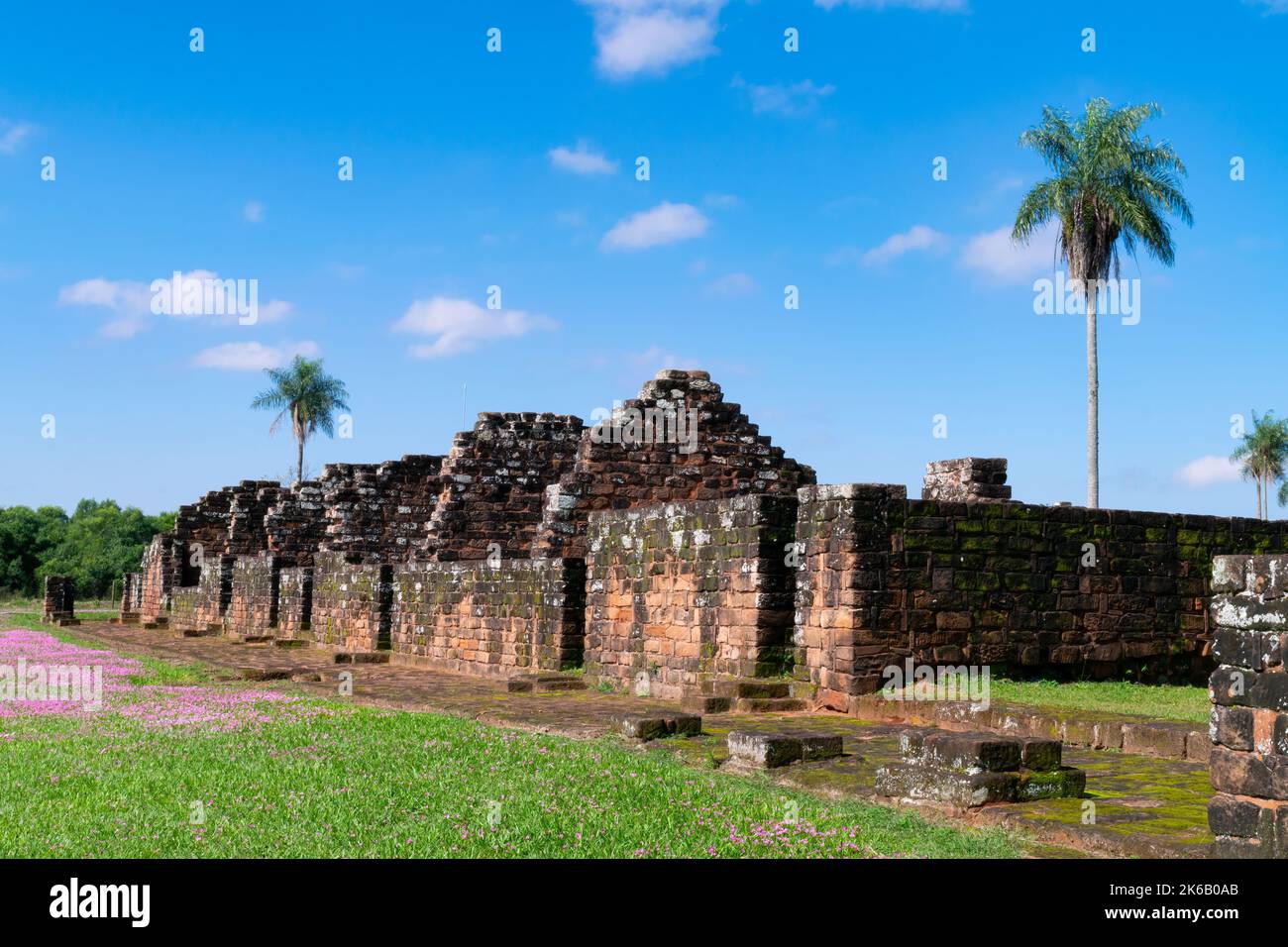 The Jesuit Mission of the Holy Trinity in the green field Stock Photo ...