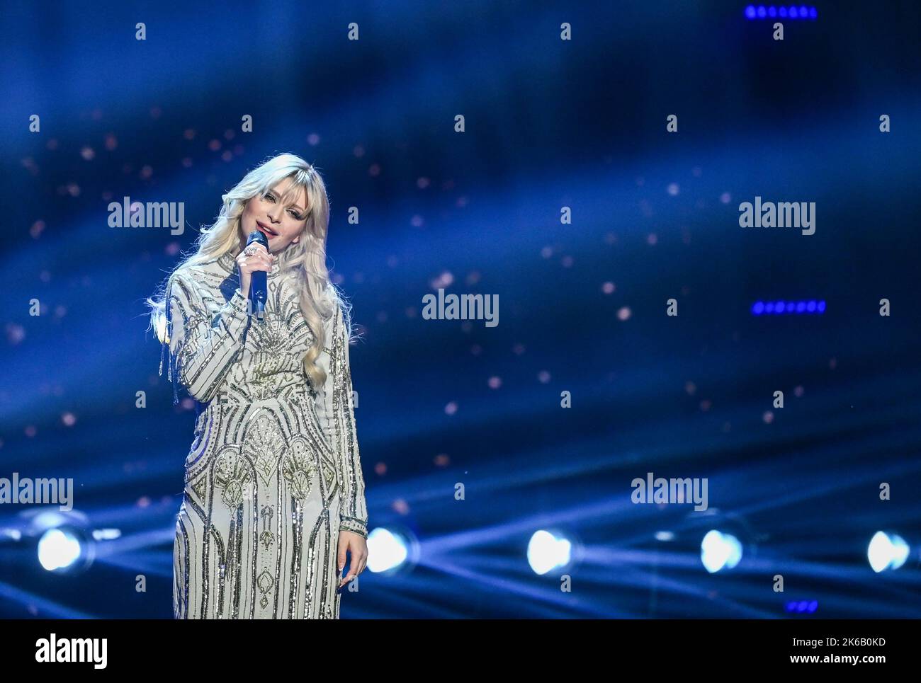 Berlin, Germany. 11th Oct, 2022. Singer Marie Reim is on stage during ...