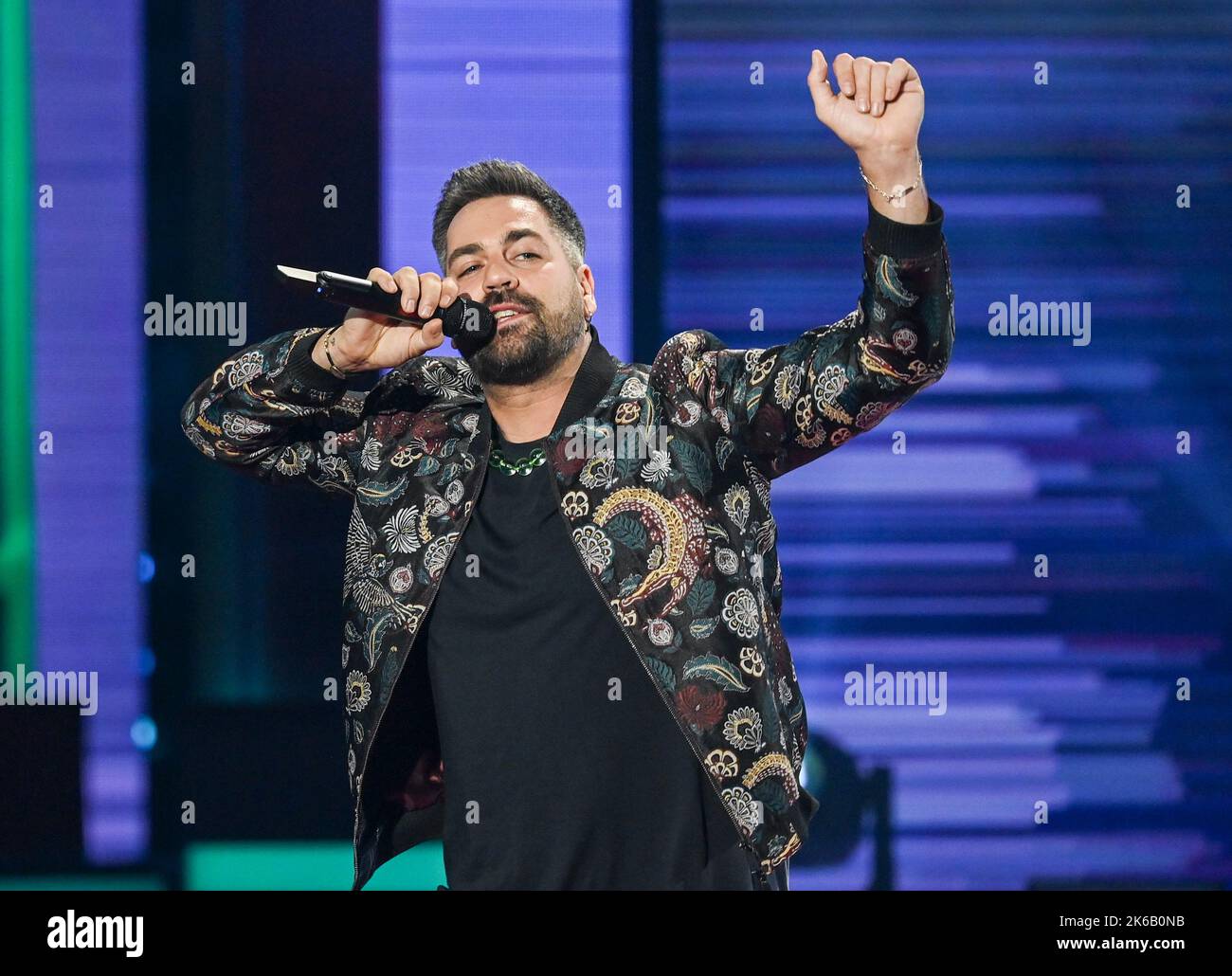 Berlin, Germany. 11th Oct, 2022. Singer Sascha Seelemann is on stage ...