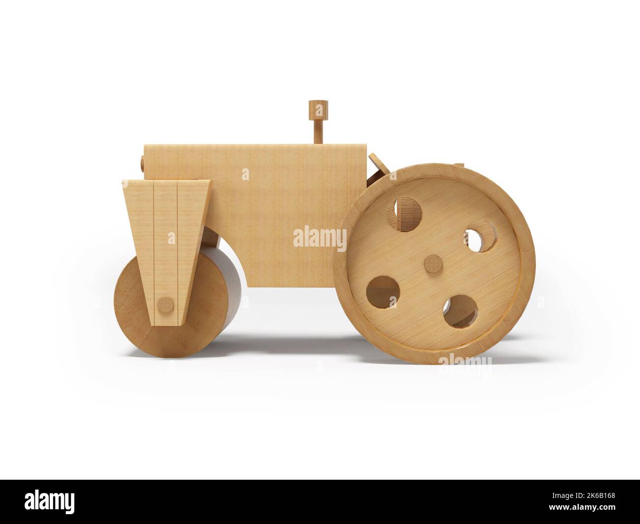 3d illustration toy roller rink for asphalt side view on white ...