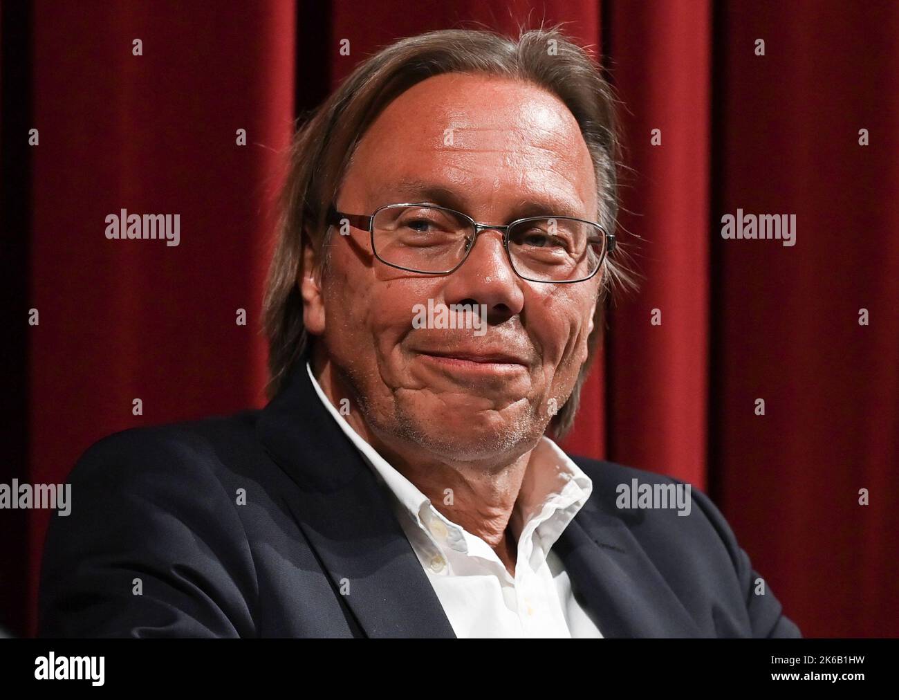 Berlin, Germany. 12th Oct, 2022. Author Harald Welzer sits on stage at ...