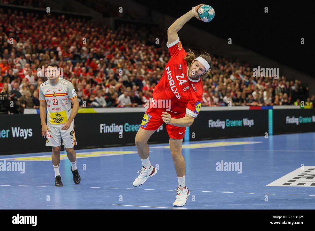 Copenhagen, Denmark. 12th Oct, 2022. Mikkel Hansen (24) of Denmark seen ...