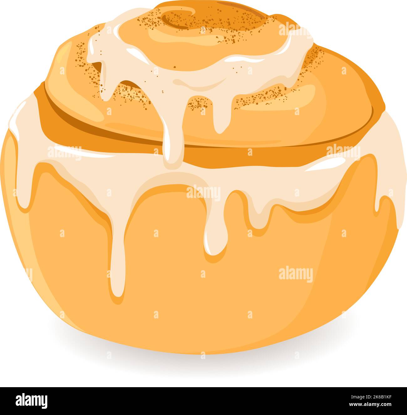 Cinnamon roll. Bakery product. Vector illustration Stock Vector Image ...
