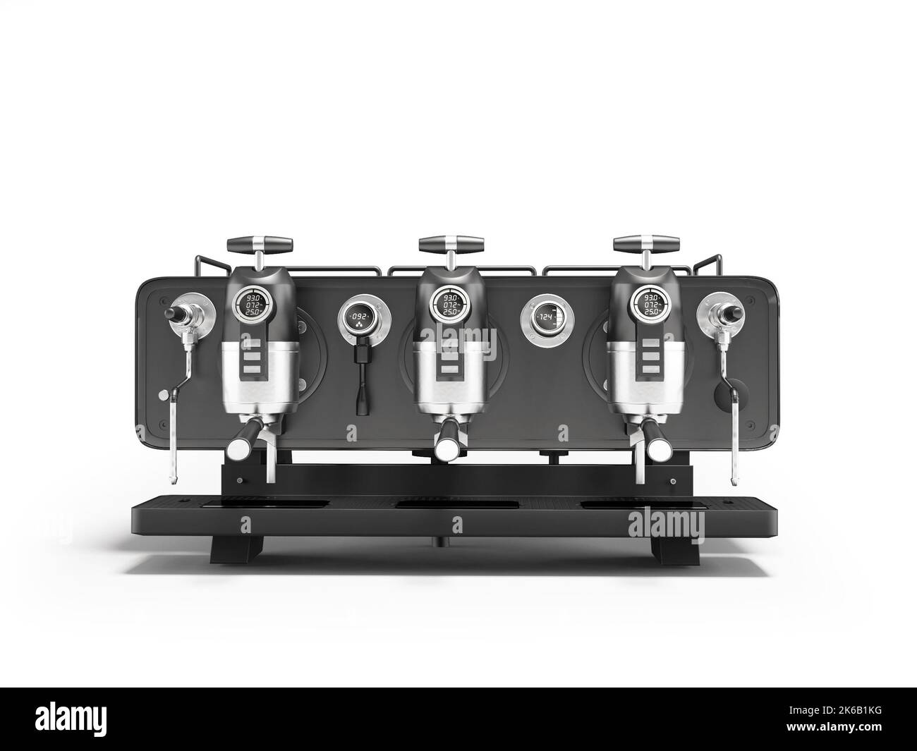 3d illustration of modern professional coffee machine with display on ...