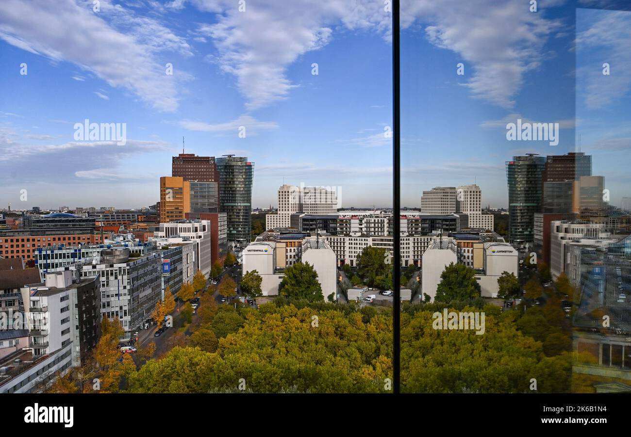 Berlin, Germany. 10th Oct, 2022. View of Potsdamer Platz with the high ...