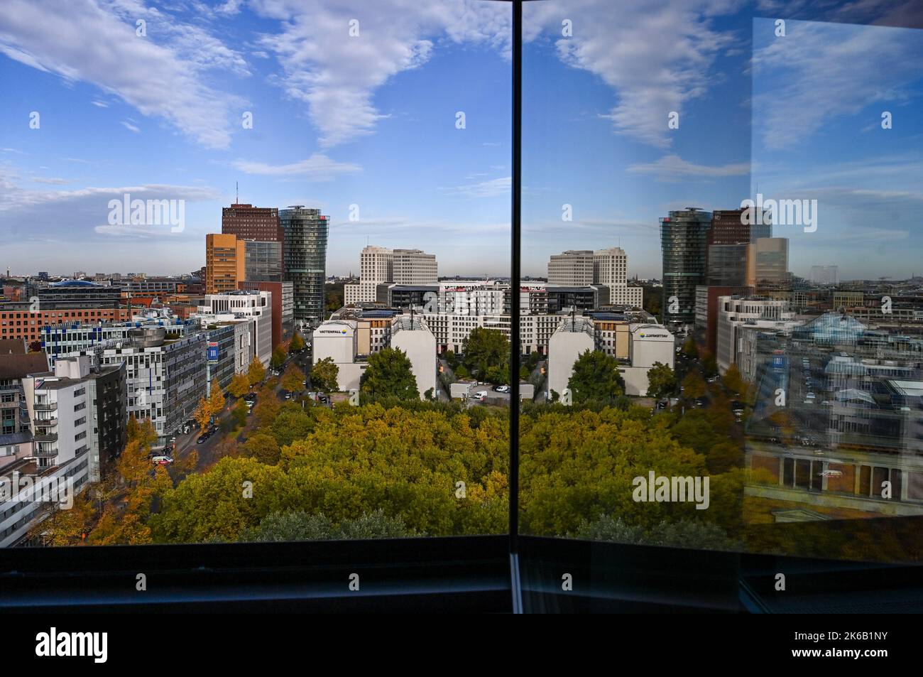 Berlin, Germany. 10th Oct, 2022. View of Potsdamer Platz with the high ...