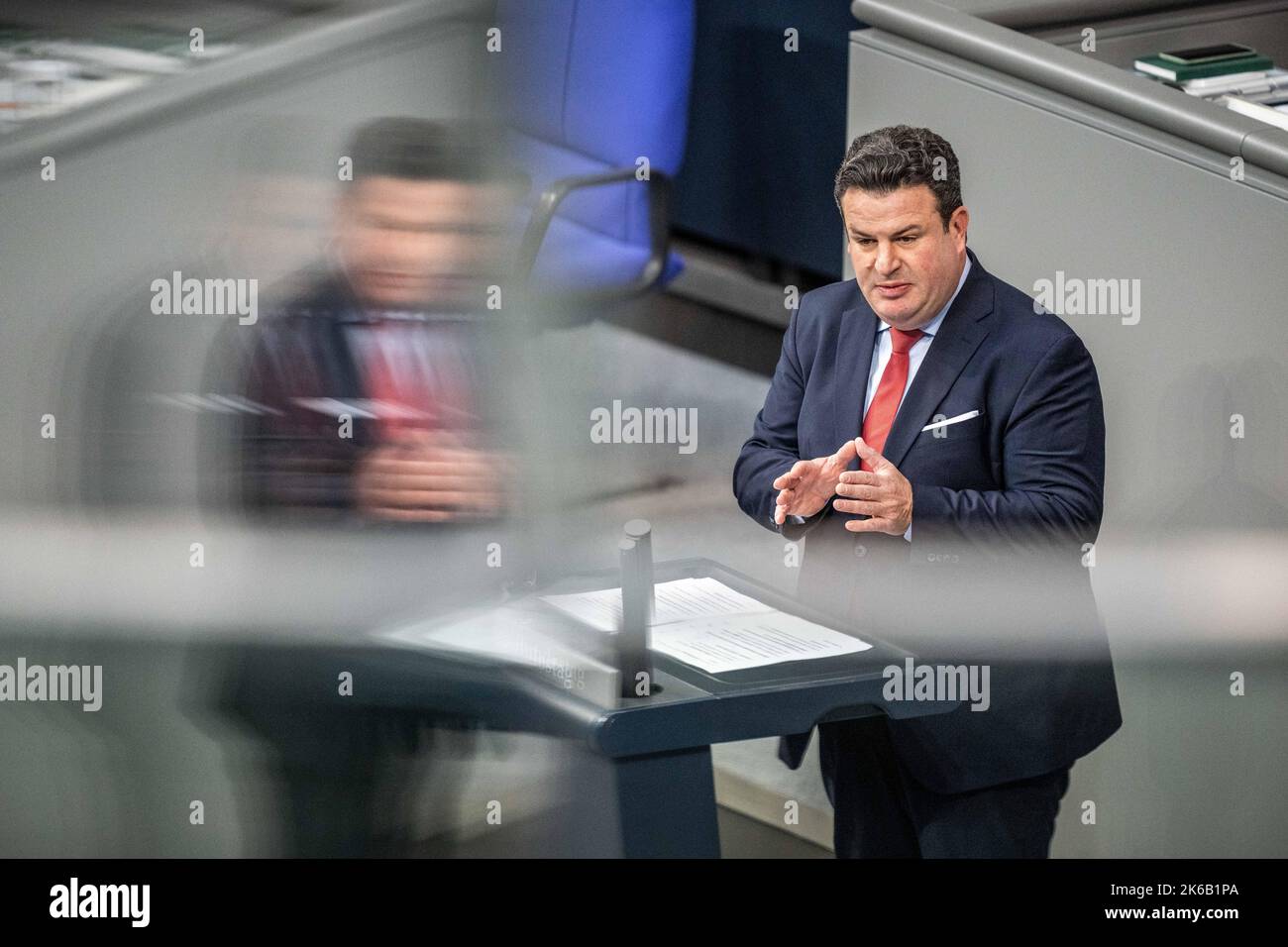 Berlin, Germany. 13th Oct, 2022. Hubertus Heil (SPD), Federal Minister ...
