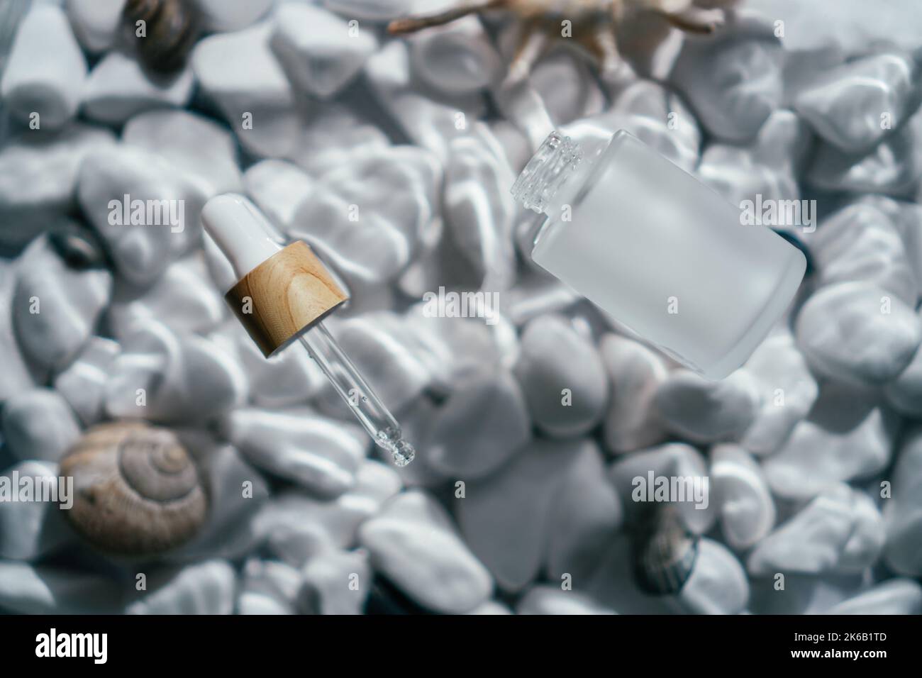 Facial pipette serum oil, essence cosmetic product in bottle on ...