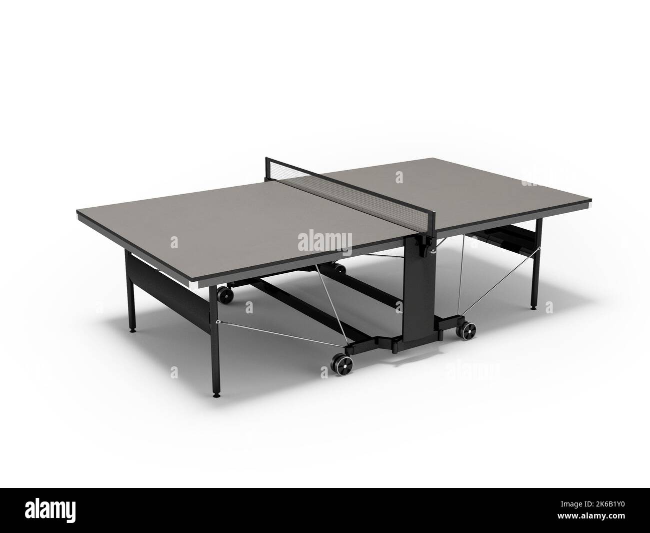 3d illustration of professional tennis table perspective view on white ...