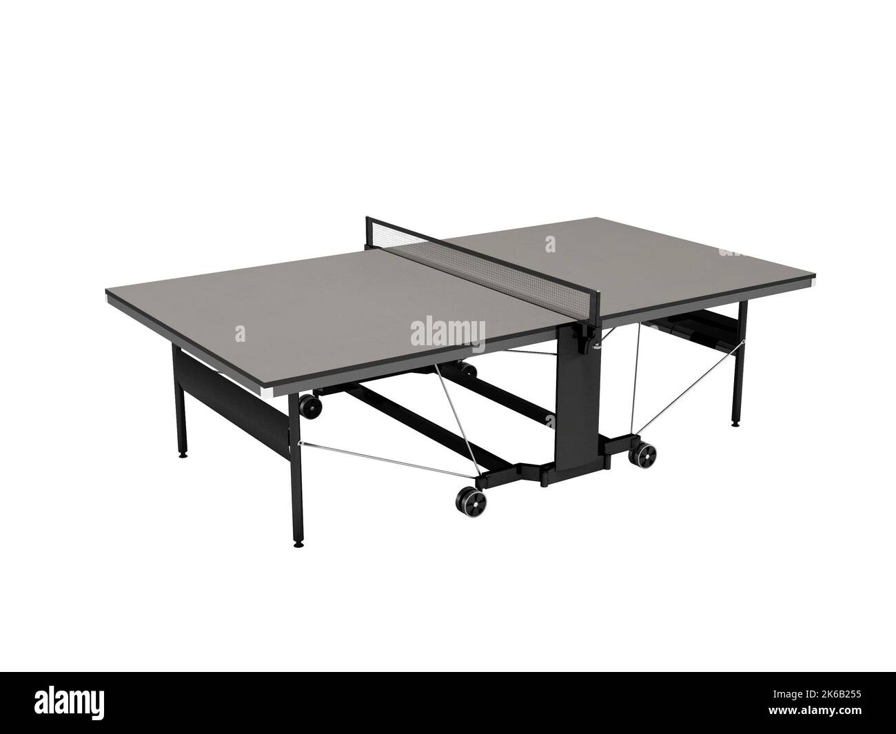 3d illustration of professional tennis table perspective view on white ...