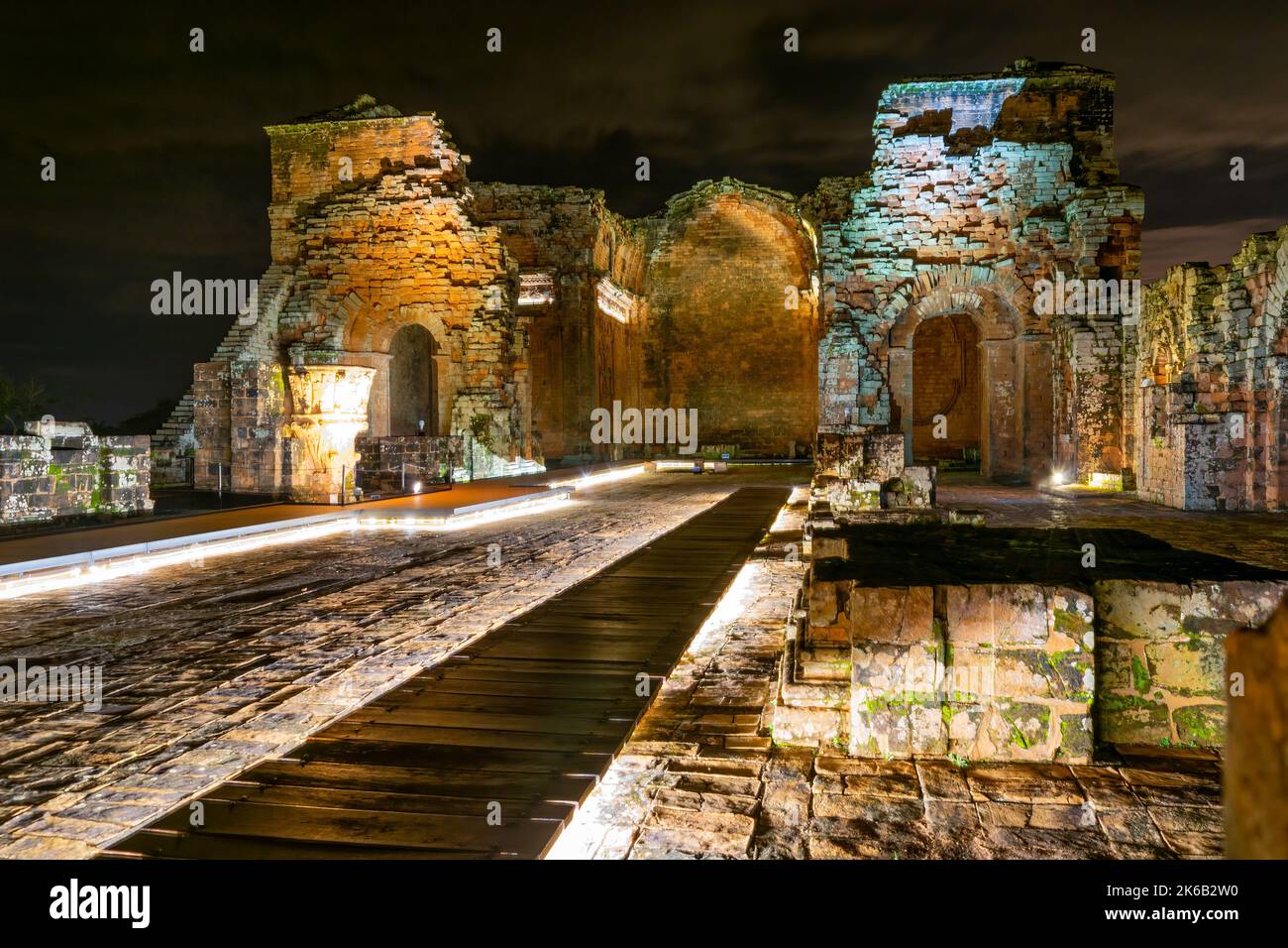 The Jesuit Mission of the Holy Trinity at night Stock Photo - Alamy