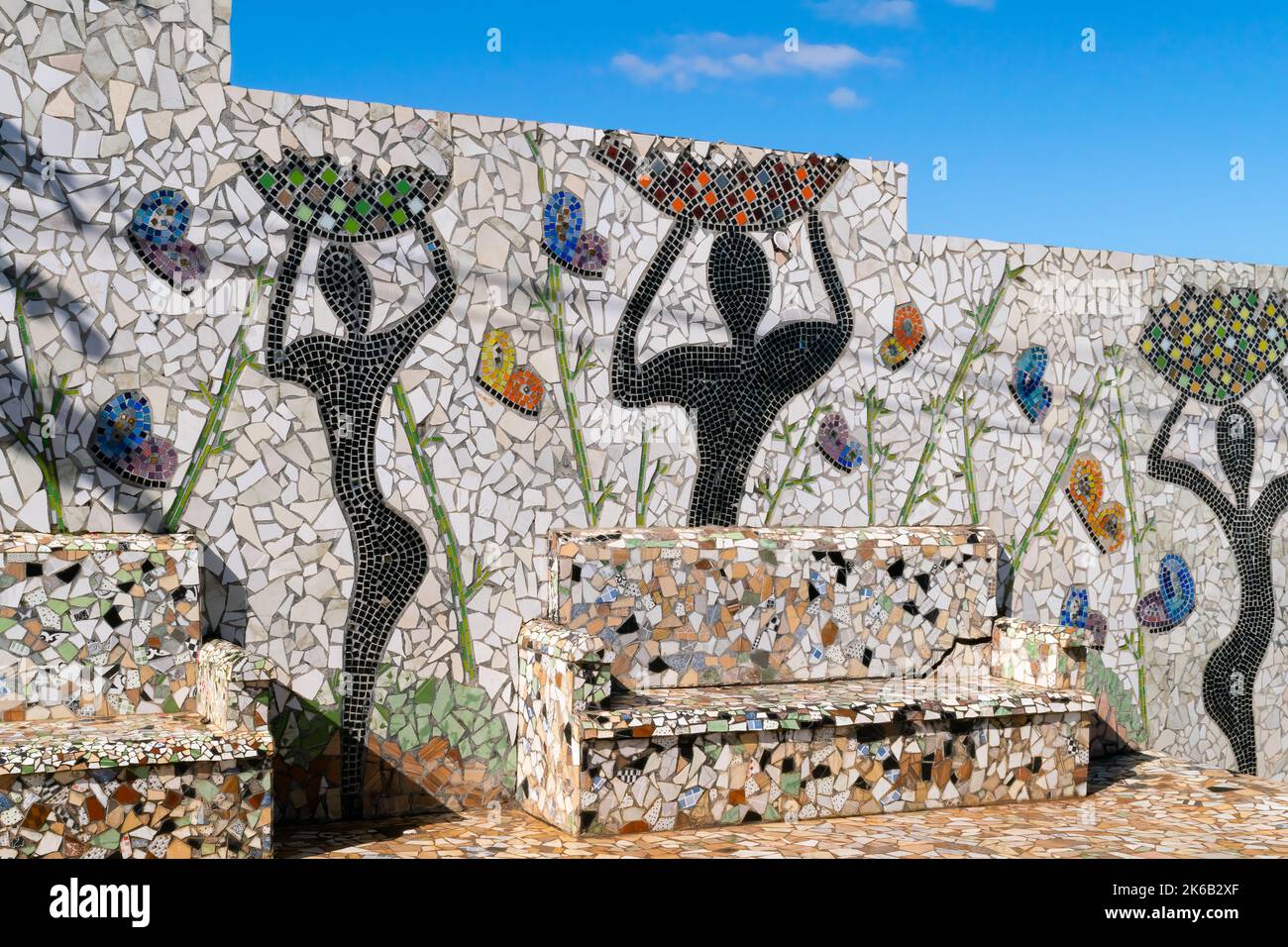 A mosaic art center park in Paraguay Stock Photo - Alamy