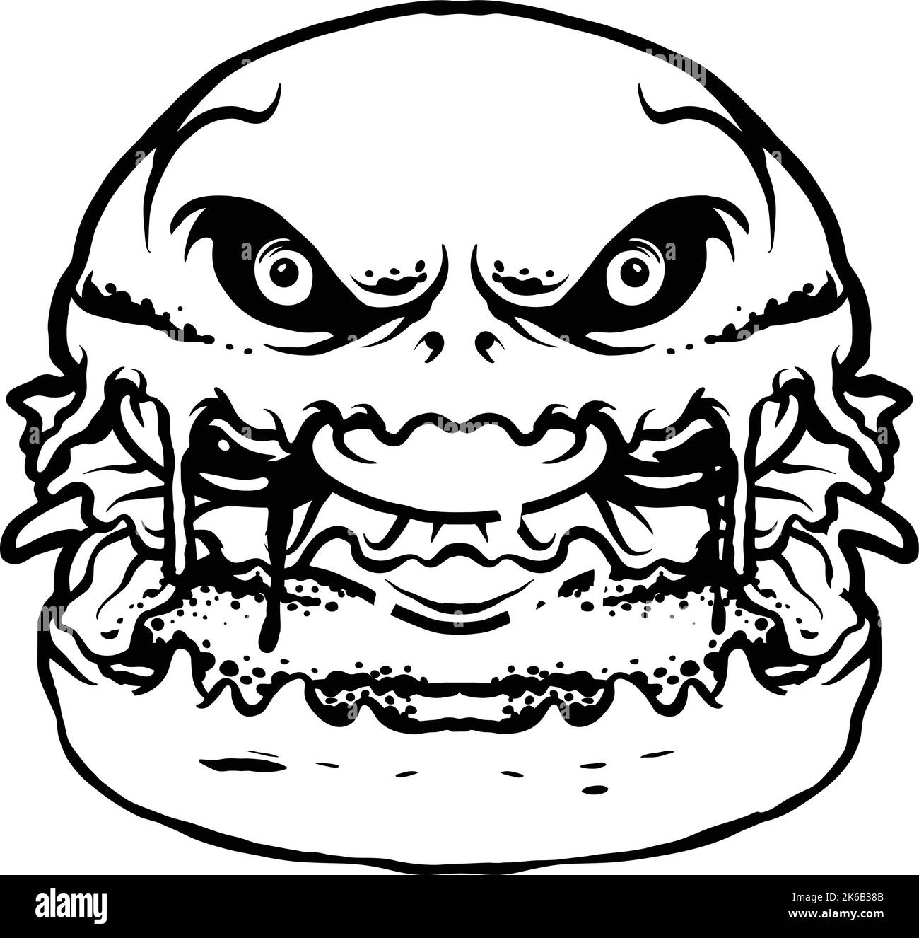 Hamburger top view soda Stock Vector Images - Alamy