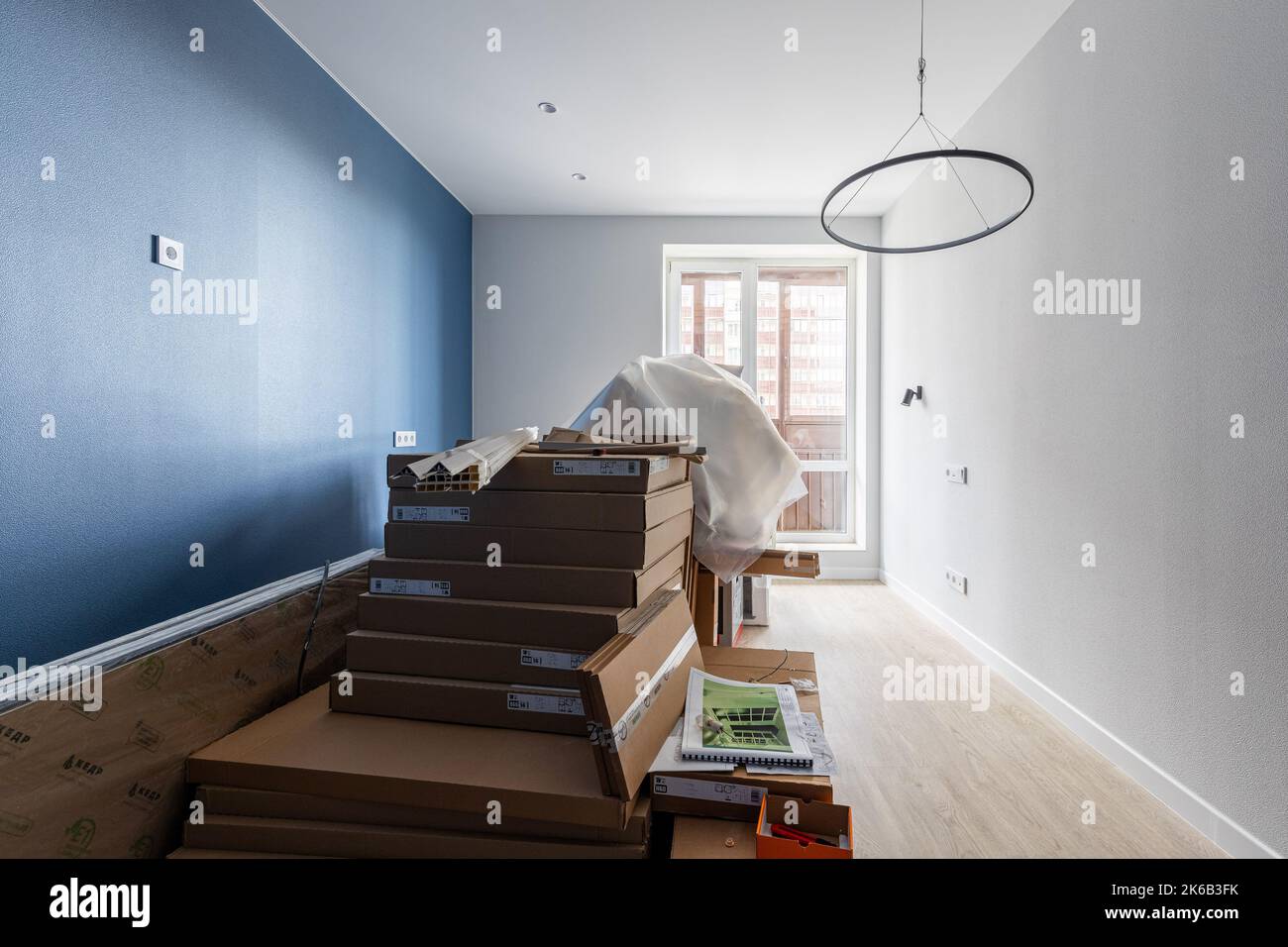 Empty room finished and ready to move in Stock Photo - Alamy