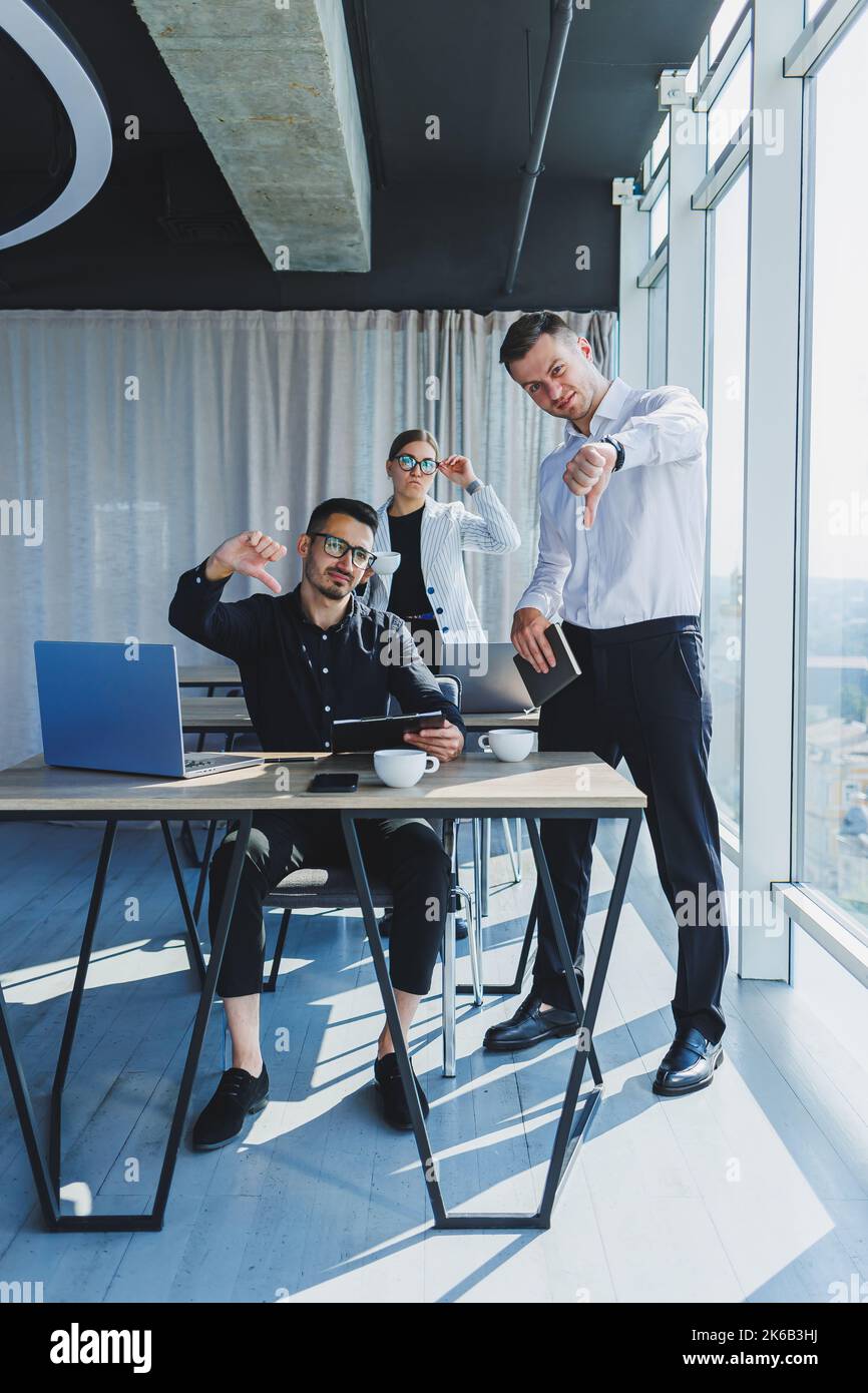 Caucasian male CEO businessman leader with team of diverse colleagues ...