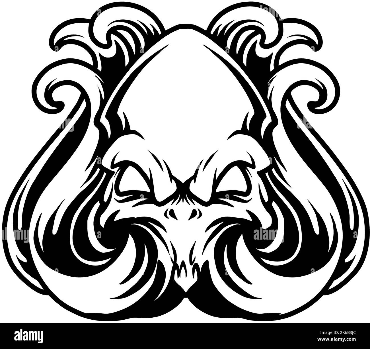 Head Octopus Silhouette Clipart Vector illustrations for your work Logo ...