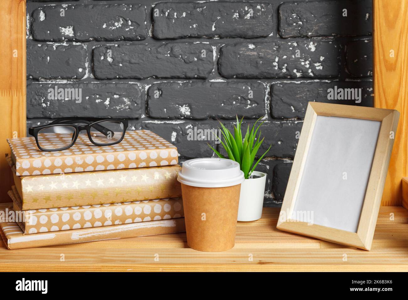 Image of wooden board with documents in office Stock Photo - Alamy