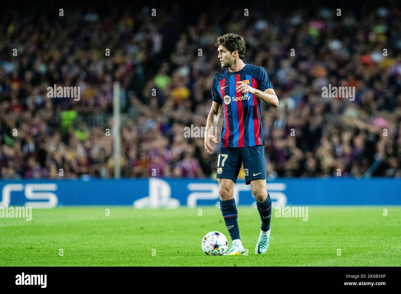 October 12, 2022, Rome, Spain: Marcos Alonso of FC Barcelona during the ...