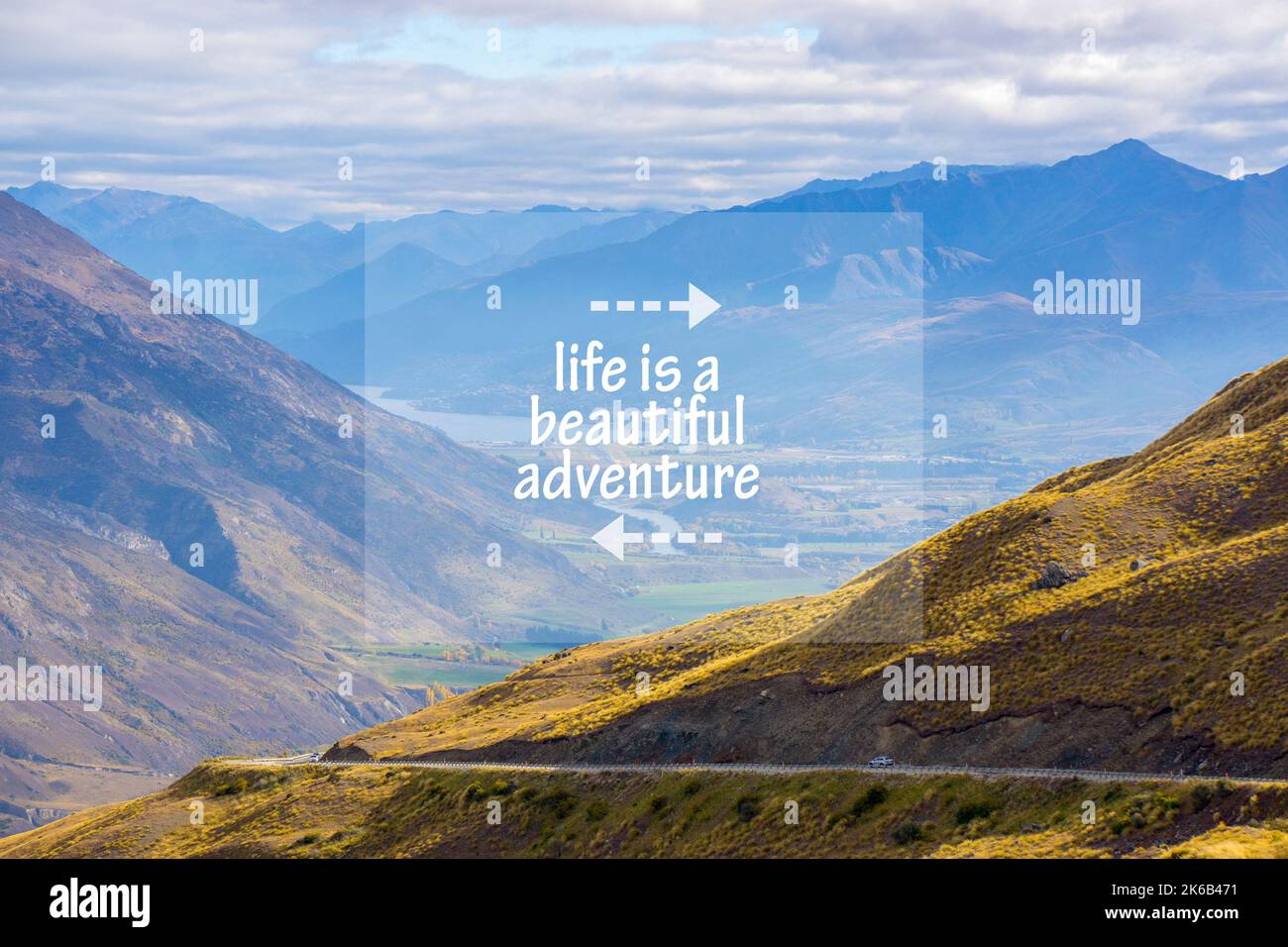 Travel inspirational quotes - Life is a beautiful adventure. Blurry ...